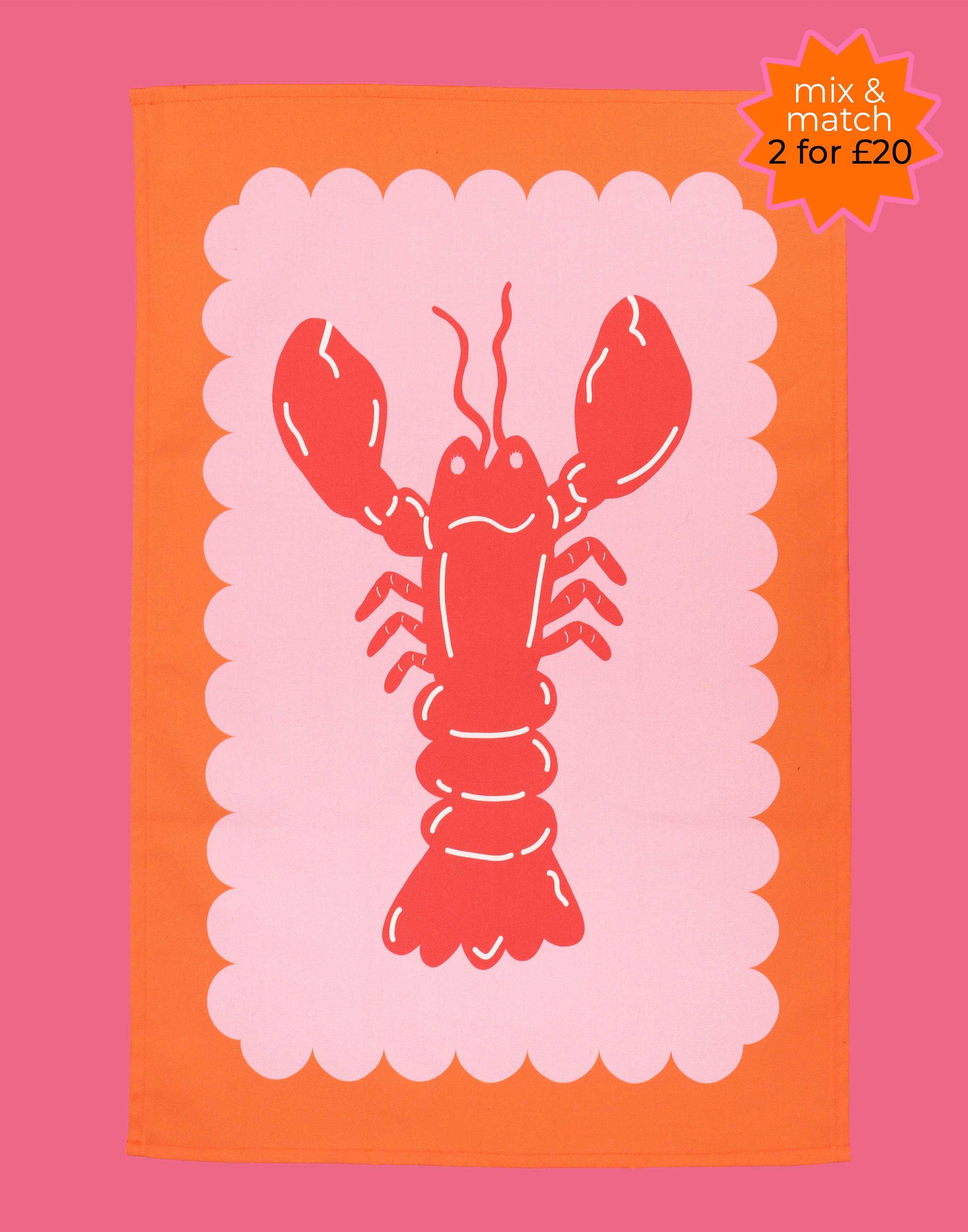 Lobster Scallop Tea Towel – Maddison Ball Creative