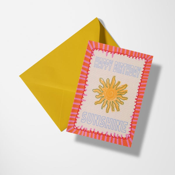 A6 Happy Birthday Sunshine Card – Maddison Ball Creative