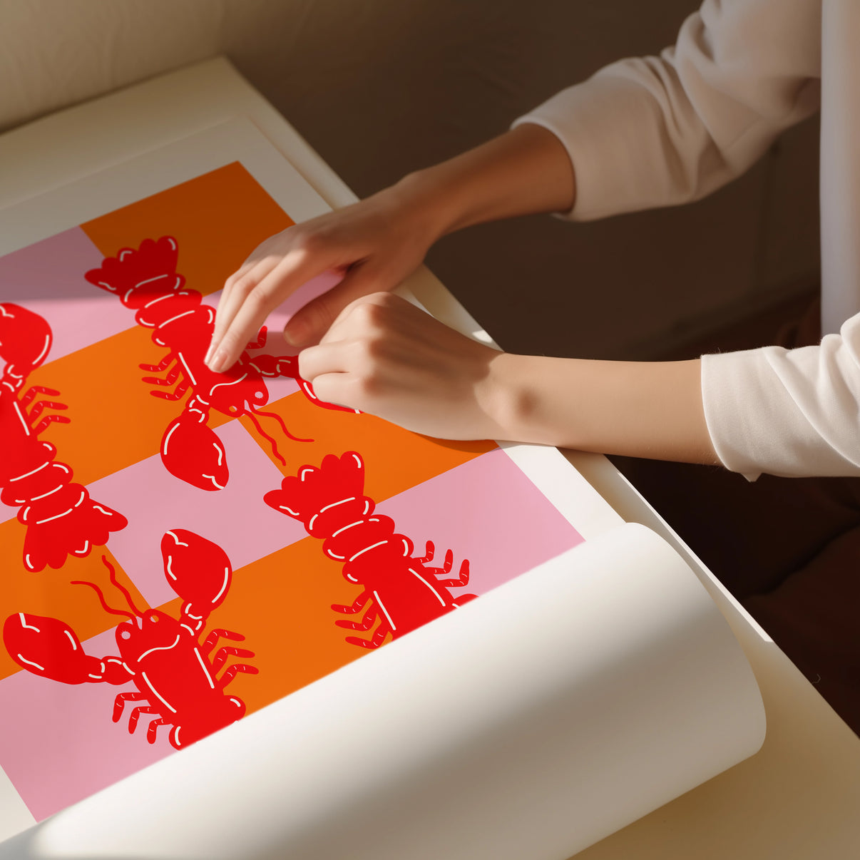 Lobster Tile (More Colours) – Maddison Ball Creative